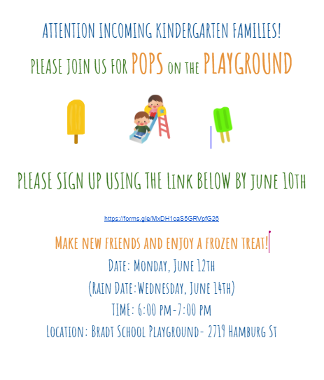 Pops on the Playground for incoming kindergarten families - Mohonasen ...