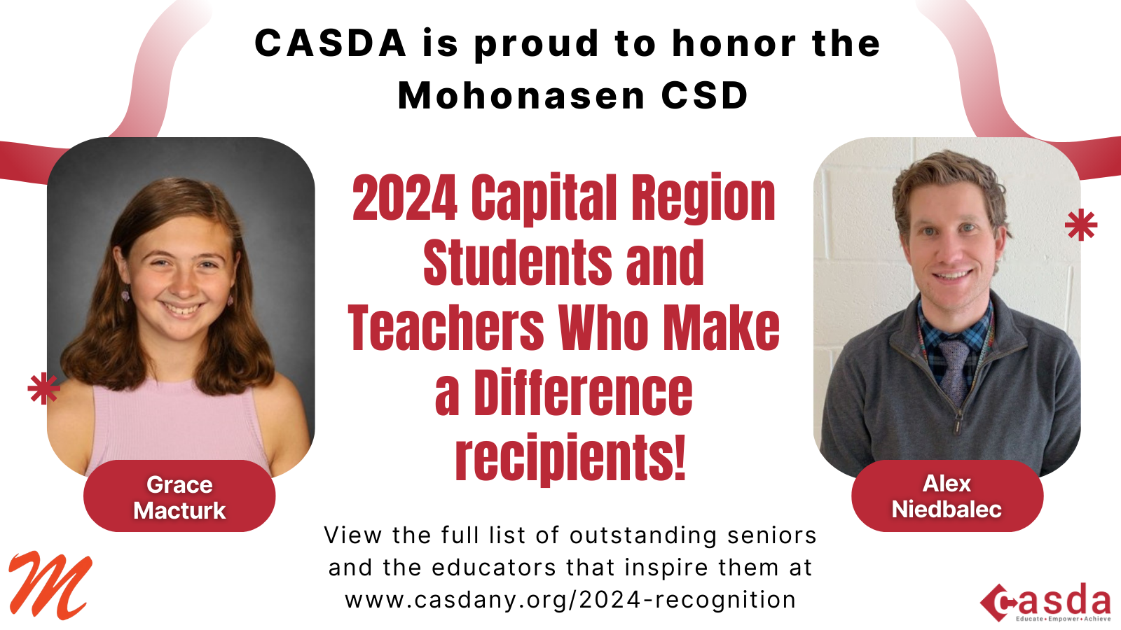 CASDA Students and Teachers Who Make a Difference - Mohonasen Central ...