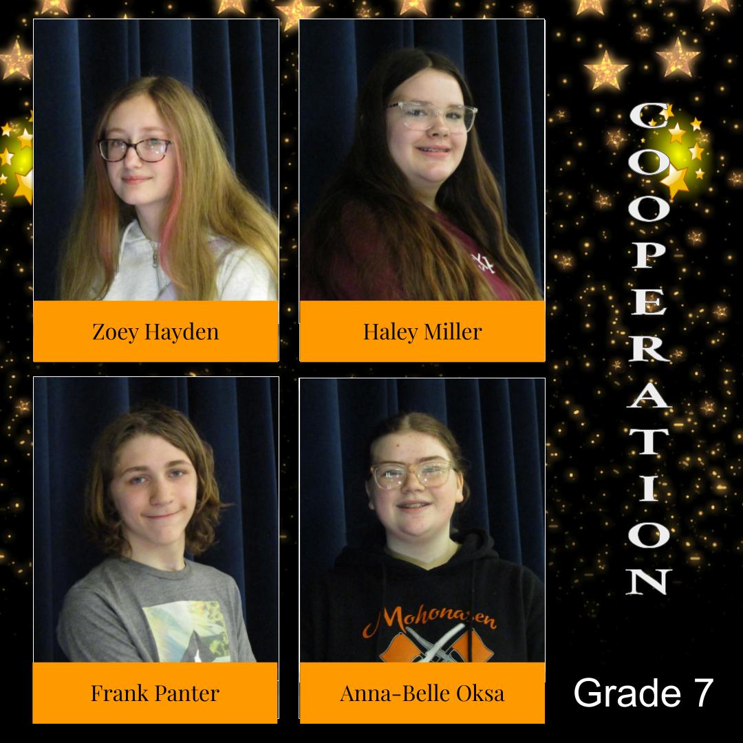 March Draper Students of the Month - Mohonasen Central School District
