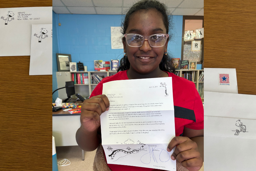 Pinewood students get a surprise response from beloved author Jeff ...