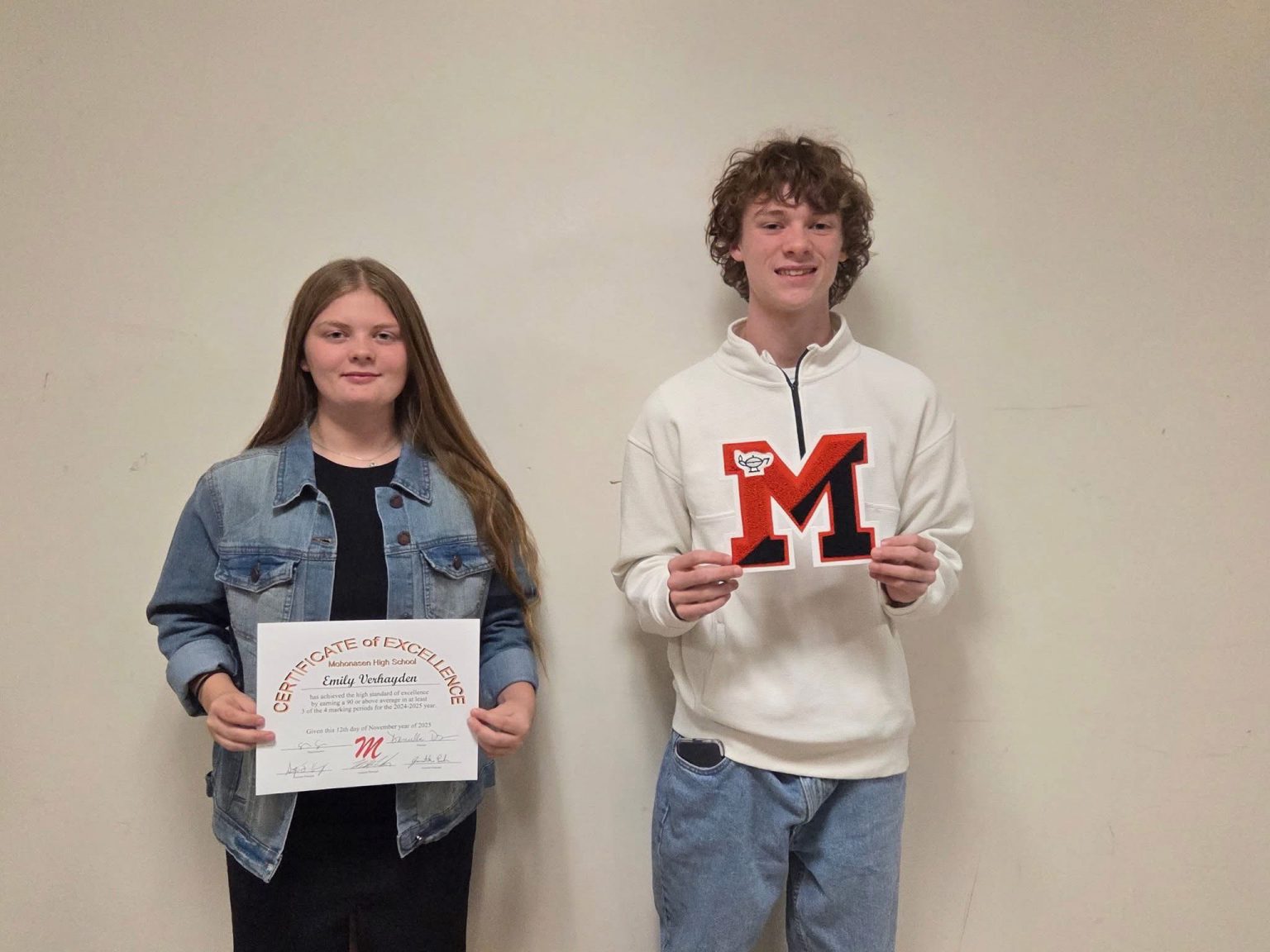 Academic Excellence Letter Awards - Mohonasen Central School District